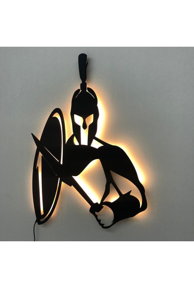 Dekor Hediyelik Gladyator V.1 Ledli Ahşap Tablo