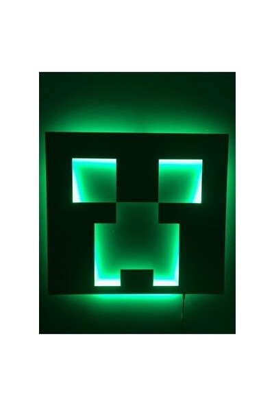 Dekor Hediyelik Minecraft - Creeper LED Işıklı Tablo Dekor Hediyelik Minecraft - Creeper LED Işıklı Tablo