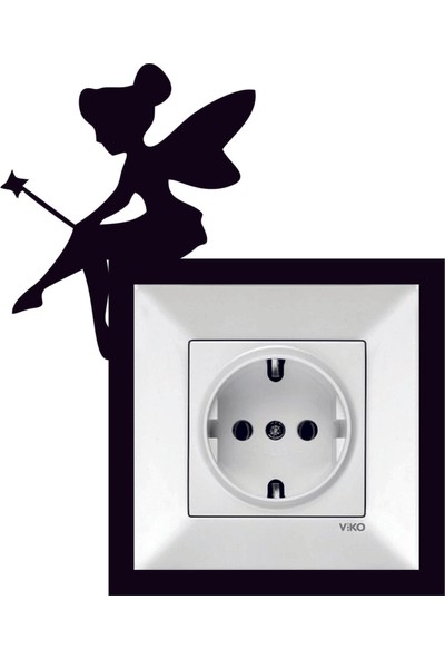 Turuncu Lazer Peri Kızı Temalı Priz Çerçevesi