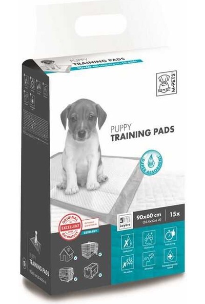 M-Pets M-Pets Yavru Köpek Çiş Eğitim Pedi 90X60CM 15LI M-Pets M-Pets Yavru Köpek Çiş Eğitim Pedi 90X60CM 15LI