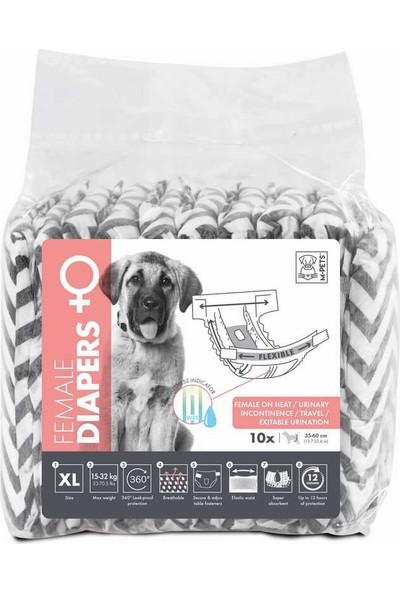 M-Pets M-Pets Diapers Dişi Köpekler Için Külot (Xl) 10LU M-Pets M-Pets Diapers Dişi Köpekler Için Külot (Xl) 10LU