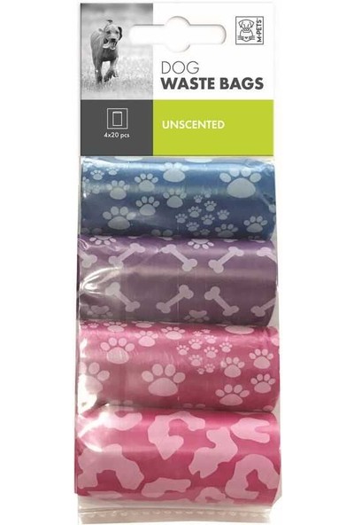 M-Pets M-Pets Dışkı Toplama Poşeti Renkli 4X20PCS M-Pets M-Pets Dışkı Toplama Poşeti Renkli 4X20PCS