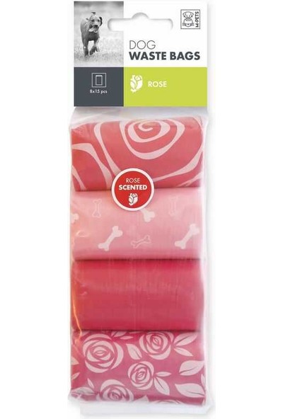 M-Pets M-Pets Dışkı Toplama Poşeti Gül Kokulu 8X15PCS M-Pets M-Pets Dışkı Toplama Poşeti Gül Kokulu 8X15PCS