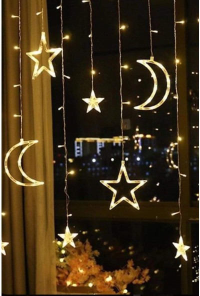 Magicledcorner Ay ve Yıldız Perde LED Işık
