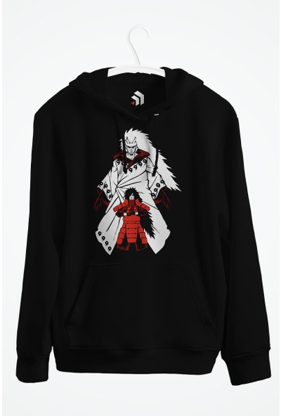 Karikatür Store Karikaturstore Uchiha Madara Otsutsuki Anime Baskılı Kapşonlu Sweatshirt