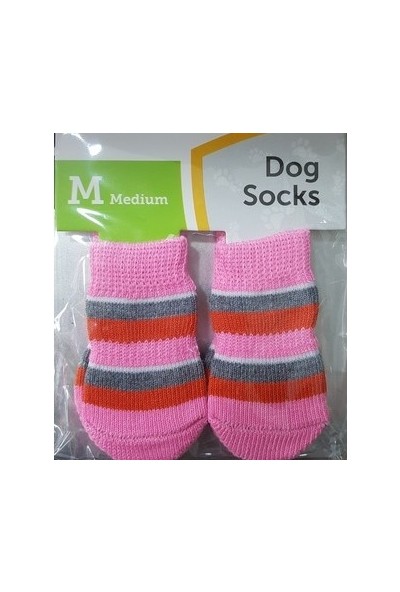 Little Friends Köpek Çorabı Medium Pembe - Kırmızı - gri Renk Little Friends Köpek Çorabı Medium Pembe - Kırmızı - gri Renk