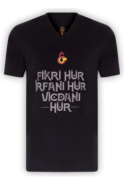 Galatasaray Lisanslı Forma Siyah Fikri Hür Tişört