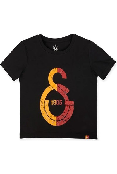 Galatasaray Lisanslı Çocuk Logolu Siyah Tişört