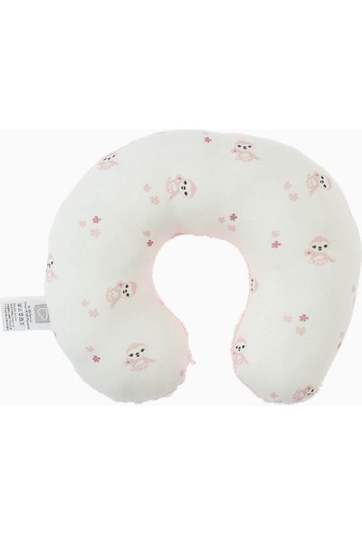 Boumini Kumaş Çocuk Boyun Yastığı Pembe Miskin 27X22 cm