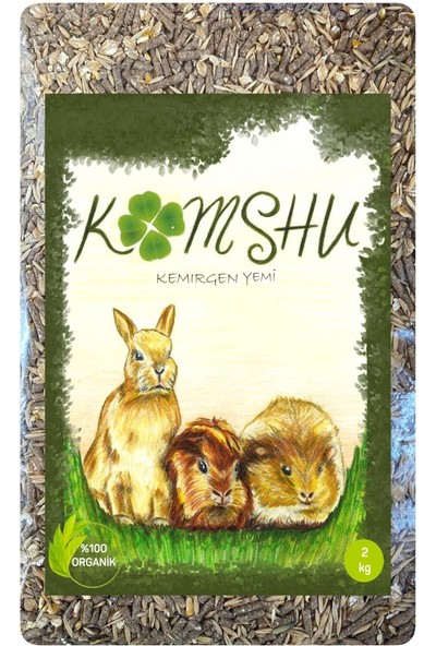 Komshu Tavşan Kemirgen Yemi 2kg Özel 4lü Karışım