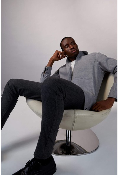 Regular Fit Çift Cepli Uzun Kollu GÖMLEK V9666AZ21WN