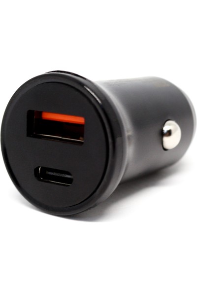Shaza Pd 20W Type-C + USB 18W Çıkışlı Hızlı Araç Şarj Cihazı Çakmak Şarj