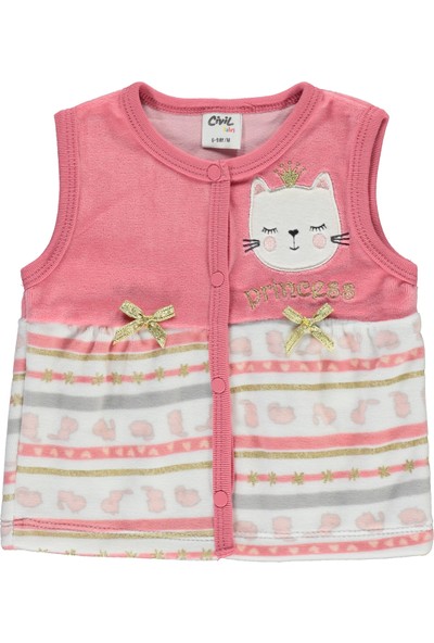Civil Baby Kız Bebek Yelek 6-18 Ay Yavruağzı
