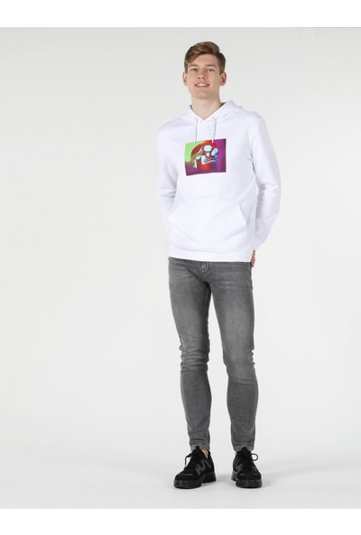 Colin's Beyaz Erkek Sweatshirt Colin's Beyaz Erkek Sweatshirt