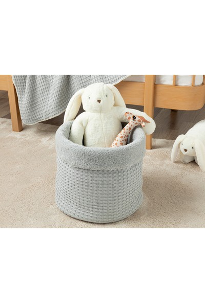 English Home Natural Oyuncak Sepetı 35X40 cm Gri English Home Natural Oyuncak Sepetı 35X40 cm Gri