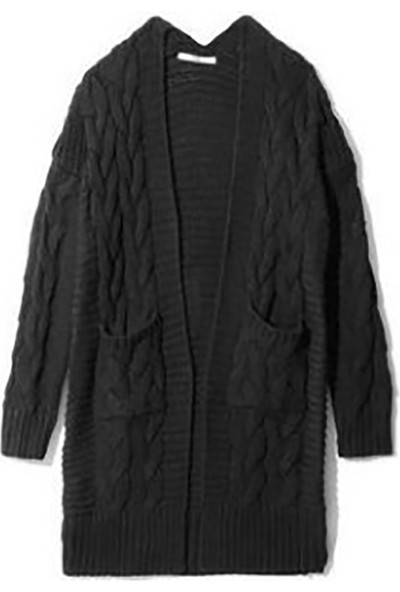 Chance Petcastle Triko Örme Hırka Kazak Düz Renk Gevşek-Mor (Yurt Dışından) Chance Petcastle Triko Örme Hırka Kazak Düz Renk Gevşek-Mor (Yurt Dışından)