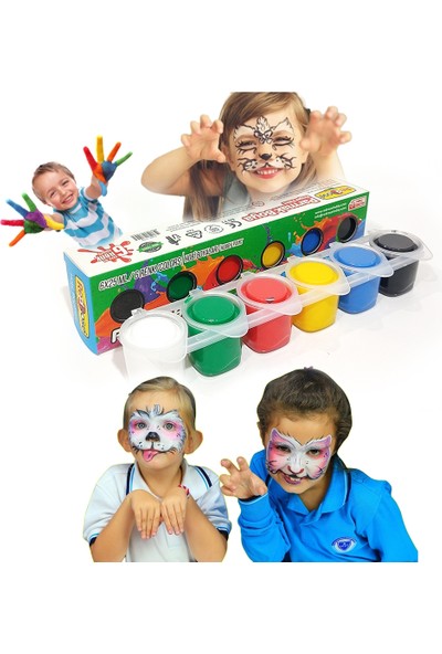 Red Rose Parmak ve Yüz Boyası 6 Renk