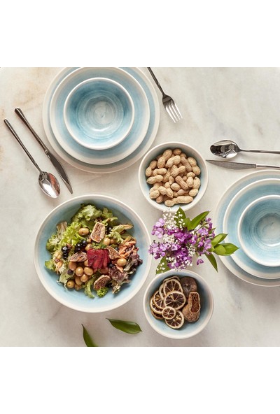 Bella Maison Pure Seramik Mavi Salata Kasesi 26 cm.