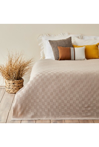 Bella Maison Rio Tek Kişilik Battaniye Bej (160X220 Cm)