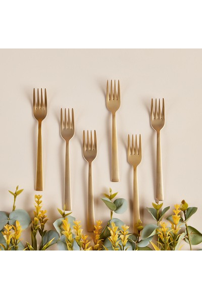 Bella Maison Gold Tatlı Çatalı 6lı