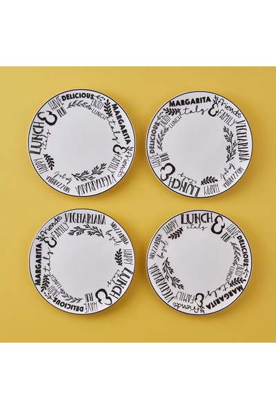 Bella Maison Margarita 4'lü Pizza Tabağı Beyaz (19 Cm) Bella Maison Margarita 4'lü Pizza Tabağı Beyaz (19 Cm)