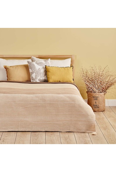Bella Maison Vitale Bej Çift Kişilik Battaniye 200X220CM Bella Maison Vitale Bej Çift Kişilik Battaniye 200X220CM