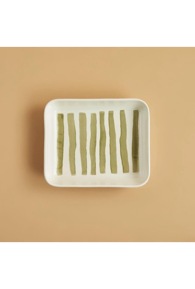 Bella Maison Natura Kare Büyük Tabak Haki 18 x 15 cm