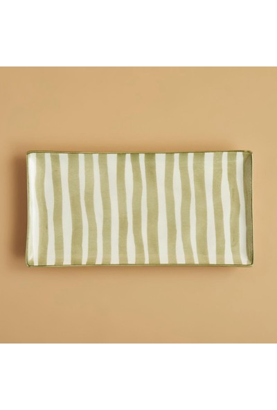 Bella Maison Natura Sunum Tabağı Haki 29 x 15 cm