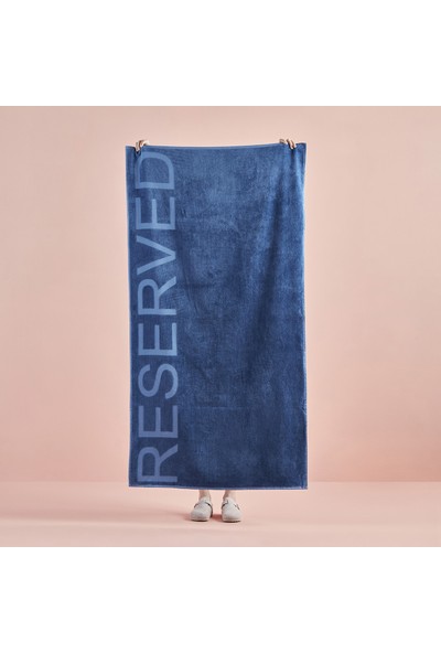 Bella Maison Reserved plaj havlusu mavi