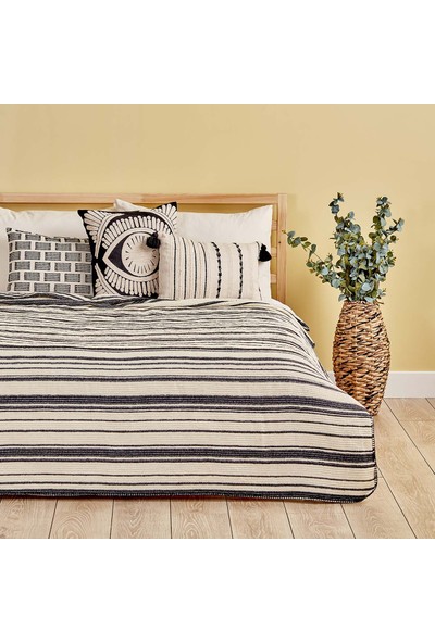 Bella Maison Stripe Battaniye Tek Kişilik Siyah Bella Maison Stripe Battaniye Tek Kişilik Siyah