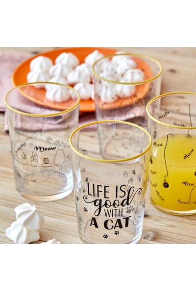 Bella Maison Cats Meşrubat Bardağı 4'lü 510 Cc
