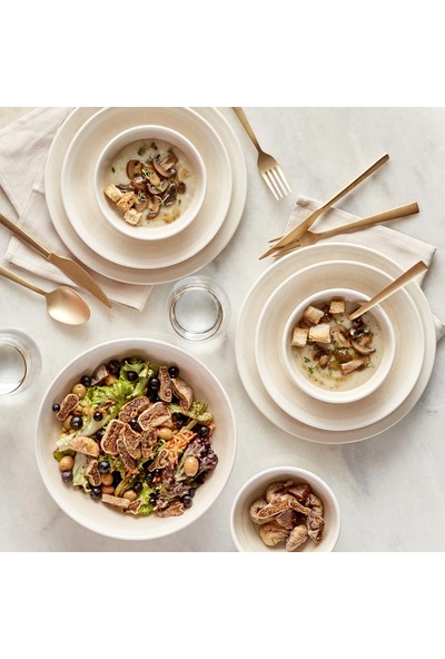 Bella Maison Pure Seramik Bej Salata Kasesi 26 cm