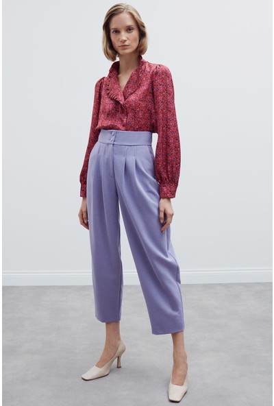 Perspective Briley Yüksek Bel Lila Pantolon