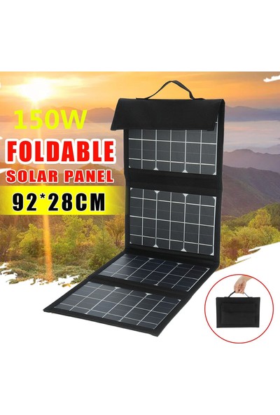 Xyanling 150W Taşınabilir Katlanabilir Çift USB Güneş Paneli (Yurt Dışından)