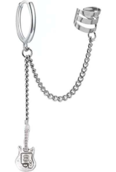 Takı Concept Sıkıştırmalı Kıkırdak Halka Gitar Küpe