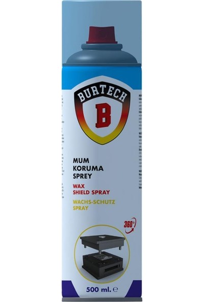 Burtech Korozyon Önleyici Mum Sprey 500 ml Paslanmaya Karşı Korur Burtech Korozyon Önleyici Mum Sprey 500 ml Paslanmaya Karşı Korur