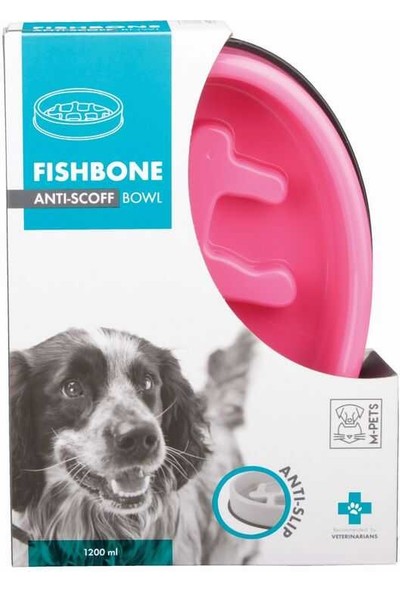 M-Pets M-Pets Fishbone Yavaş Yeme Mama Kabı 1200ML Pink M-Pets M-Pets Fishbone Yavaş Yeme Mama Kabı 1200ML Pink