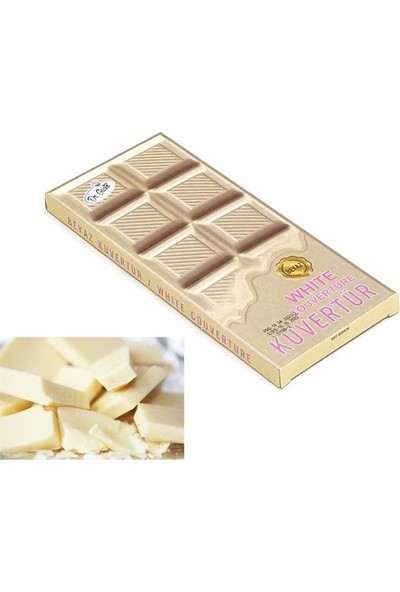 Kuvertür / Eritme Çikolata Beyaz/fildişi 200 gr Kuvertür / Eritme Çikolata Beyaz/fildişi 200 gr