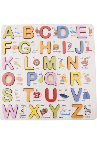 Hamaha Wooden Toys Doğal Ahşap Eğitici Oyuncak Resimli Renkli Ingilizce Kabartmalı Harfler HMH-161 Hamaha Wooden Toys Doğal Ahşap Eğitici Oyuncak Resimli Renkli Ingilizce Kabartmalı Harfler HMH-161