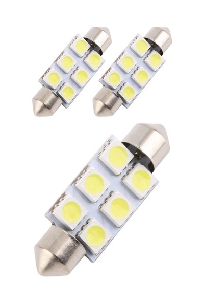 Modacar 1 Yedekli 6 Beyaz Ledli Sofit Tavan Ampülü 428504 Modacar 1 Yedekli 6 Beyaz Ledli Sofit Tavan Ampülü 428504