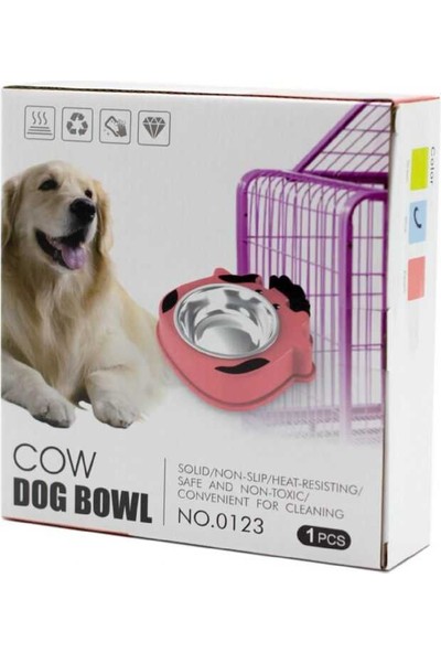 Ally Paws Cow Dog Bowl Takma Aparatlı Mama Kabı Ally Paws Cow Dog Bowl Takma Aparatlı Mama Kabı