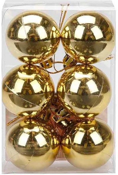Bravo Asılabilir Yılbaşı Yeniyıl Ağacı Süsü 4cm Top Altın Christmas Tree Ornaments