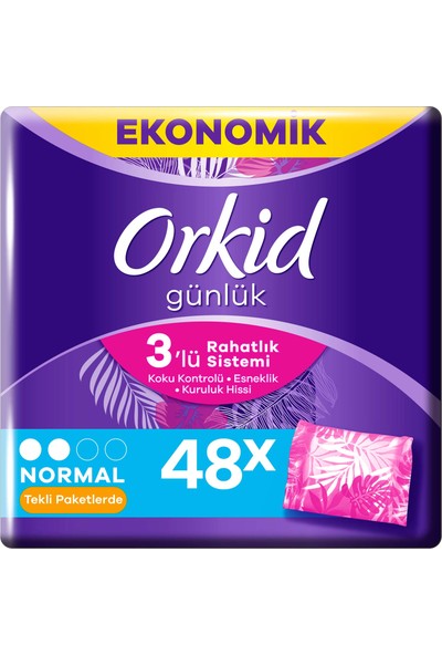 Orkid Günlük Ped Günlük Koruma 48 Adet Dev Ekonomi Paketi (Tekli Paketlerde) Orkid Günlük Ped Günlük Koruma 48 Adet Dev Ekonomi Paketi (Tekli Paketlerde)