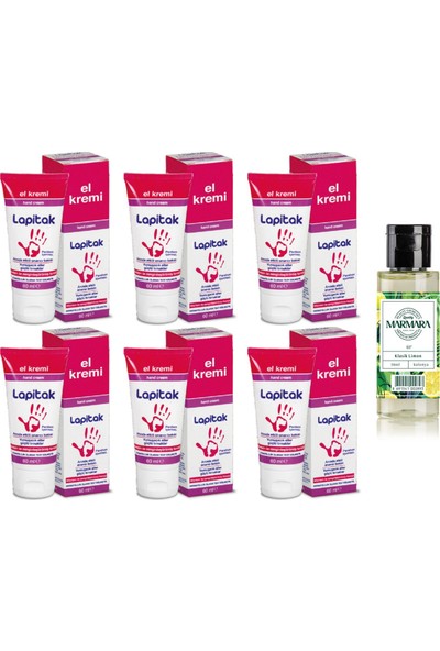 Lapitak El Kremi 60 ml (6 Kutu) + Marmara Kolonyası 50 ml