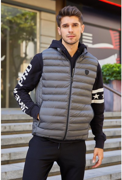 Danger Mevsimlik Şişme Yelek Gri Danger Mevsimlik Şişme Yelek Gri