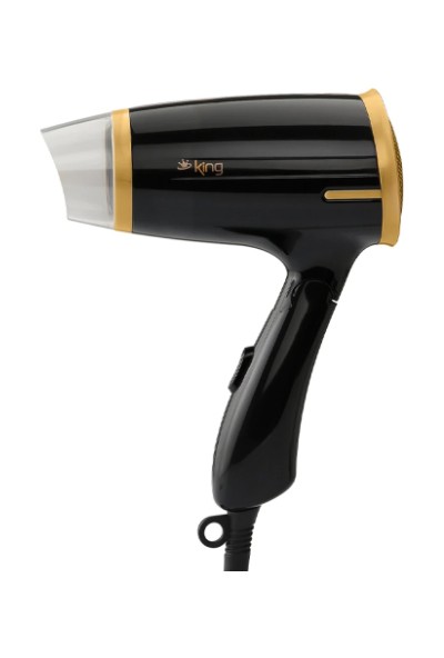 King Siyah Katlanır Vilda Saç Kurutma Makinesi KSK437 King Siyah Katlanır Vilda Saç Kurutma Makinesi KSK437