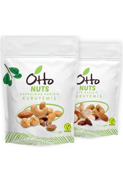 Otto Nuts Çiğ ve Kavrulmuş Karışık Kuruyemiş Paketi 285 gr Otto Nuts Çiğ ve Kavrulmuş Karışık Kuruyemiş Paketi 285 gr