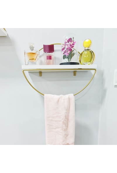Aga Konsept Dekoratif Metal Gold Duvar Rafı Havluluk Banyo Mutfak Düzenleyici Aga Konsept Dekoratif Metal Gold Duvar Rafı Havluluk Banyo Mutfak Düzenleyici