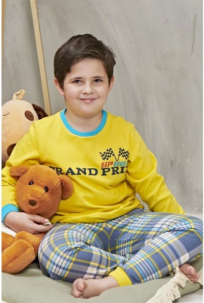 Pikidor 233 Erkek Çocuk Pijama Takımı-Sarı