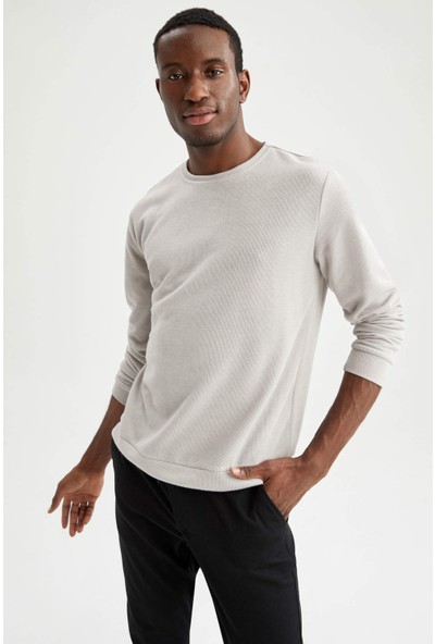 DeFacto Modern Fit Bisiklet Yaka Uzun Kollu Sweatshirt W9352AZ22SP DeFacto Modern Fit Bisiklet Yaka Uzun Kollu Sweatshirt W9352AZ22SP